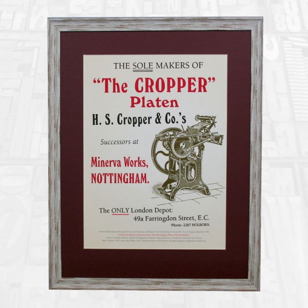 Vintage letterpress machinery posters - rossletterpress