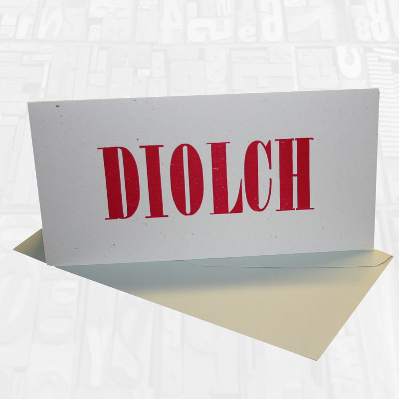 Diolch|Thank You Welsh|English cards - rossletterpress