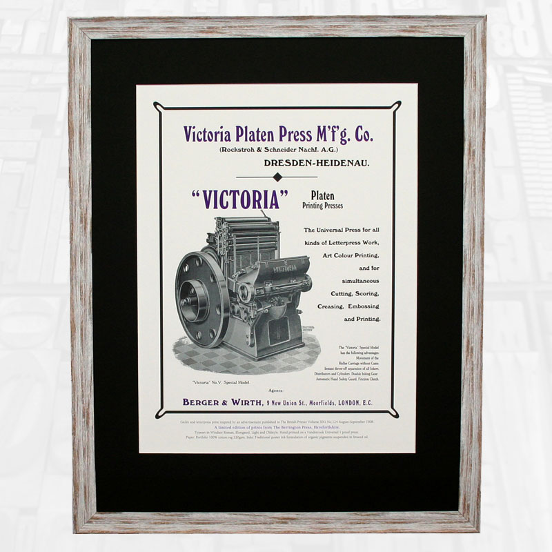 Victoria Art Printing Press Poster - rossletterpress